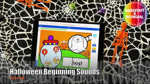 Halloween Beginning Sounds Boom Cards & Google Slides - English Letter ...