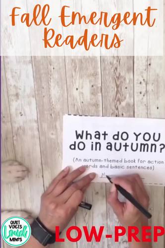 Emergent Readers for Fall | Low-Prep Speech Therapy | TPT