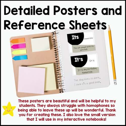 Homophones Posters and Journal Entries by Hunt 4 Treasure | TPT