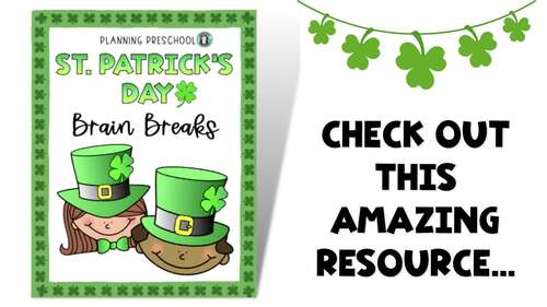 St Patrick's Day Brain Breaks | Large Motor Activity Cards | Indoor or ...