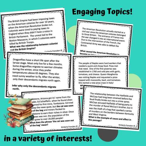 Nonfiction Reading Comprehension Task Cards by Chocolate 4 Teachers