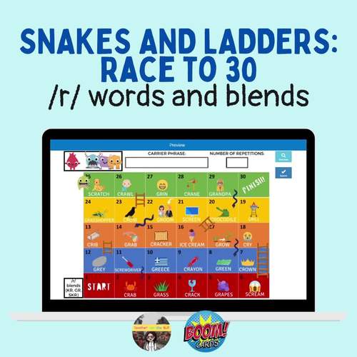 Snakes and Ladders Articulation Bundle (R, R blend, K, G, S, S blend ...