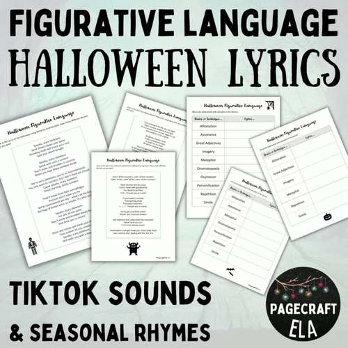 Explore Figurative Language | Literary Devices | Halloween Songs ...