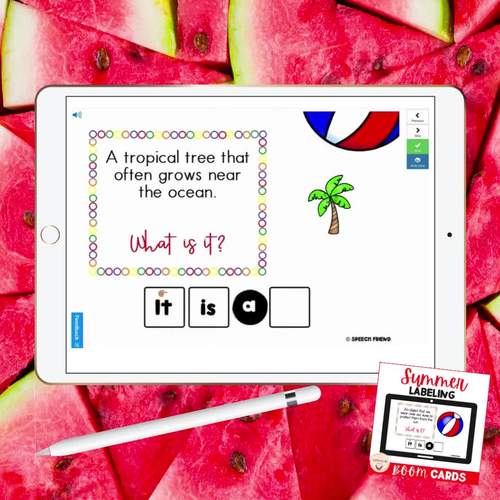 Summer Labeling Boom Cards by Speech Friend | TPT