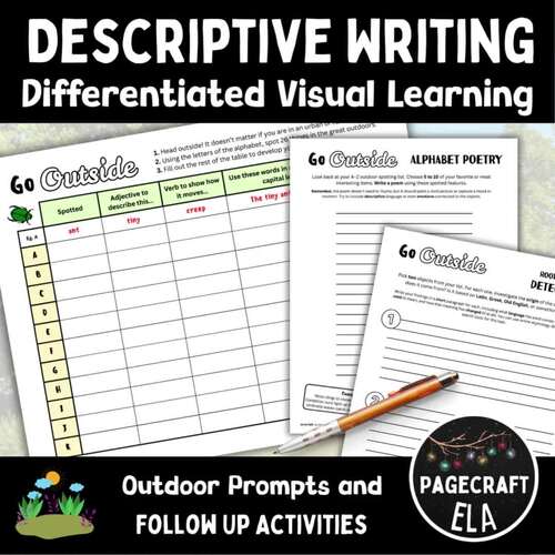 Outdoor Alphabet Scavenger Hunt for Observation & Descriptive Writing ...