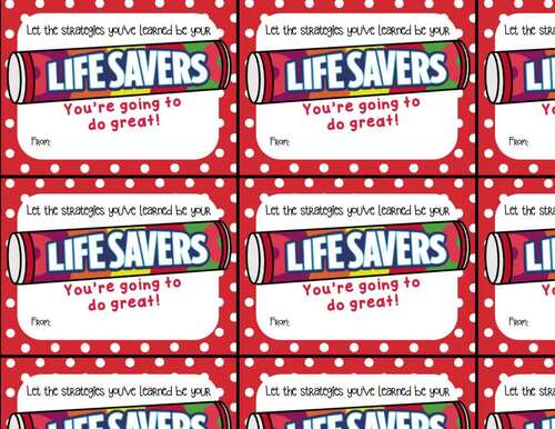 Lifesavers Testing Motivation Treat Tag- Let the strategies you've ...