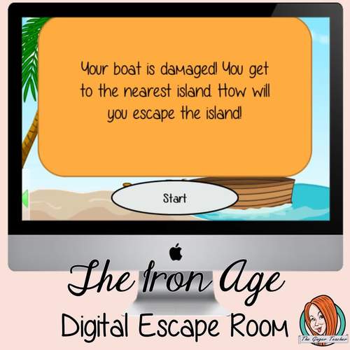 The Iron Age Escape Room Boom Cards by The Ginger Teacher | TpT