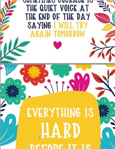 Positive Quotes Classroom Bulletin Board Posters | Back to School