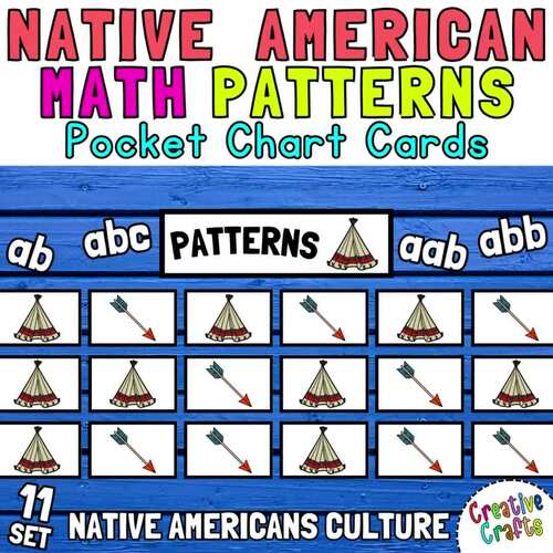 Native American Heritage Month Math Patterns Pocket Chart Centers, 11 ...