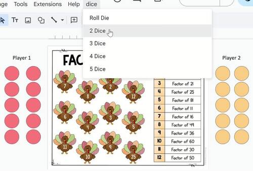 Thanksgiving Games - Factors and Multiples, GCF, and LCM Bump ...