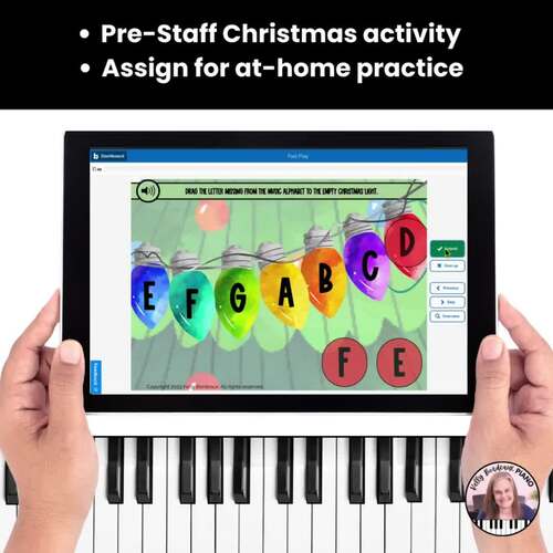 Christmas Music Alphabet BOOM™ Cards - Pre-Staff Activity for Piano ...