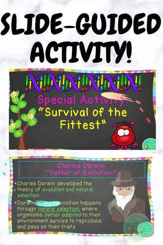Natural Selection Notes, Slides and Activity Guided Reading Evolution ...
