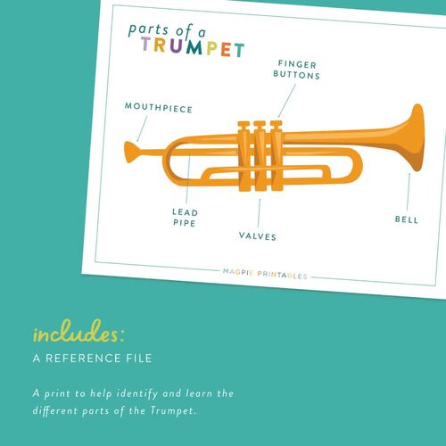 Parts of a Trumpet Memory and Matching Activity Bundle by Magpie Printables