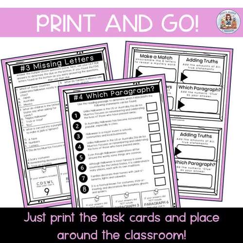 Halloween Escape Room 5th/6th Grade: Spooky Reading & Problem-Solving ...