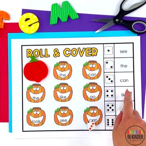 Kindergarten Fall Literacy Games / Activities for September October ...