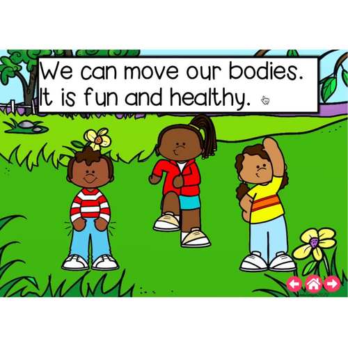 Action Verbs:Boom Cards™ I Can Move My Body: Distance Learning