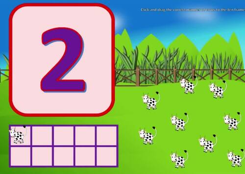 Subitizing Ten Frames with Farm Animals Bundle Boom Cards by Teacher's ...