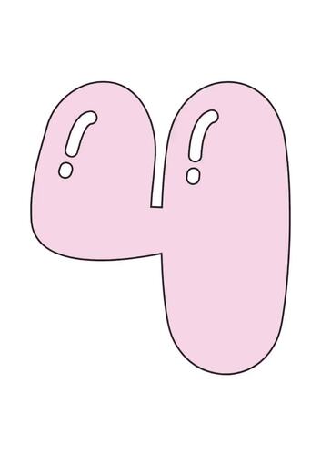 Bubble Letters A-Z, 0-9 & Symbols | Pink, Blue & Outline Pages by Mysnel