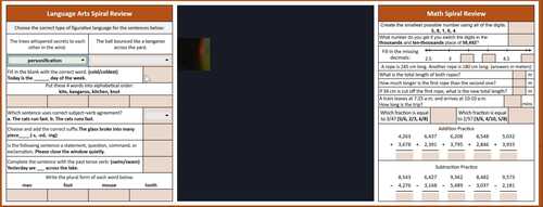 NO PREP Digital Block Puzzle Reveal - ELA and Math Spiral Review - Week 4