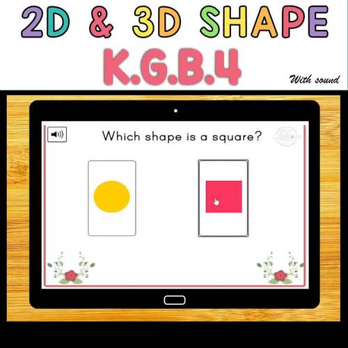 2d and 3d shapes Identifying Kindergarten BOOM CARDS™ K.G.B.4 digital ...
