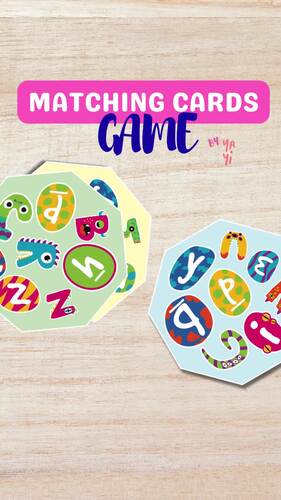 Monster Alphabet Matching Cards Game for Languages and Vocabulary by ...
