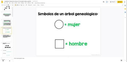 Spanish Science Lessons - Pedigree Charts Interactive Lesson | TPT