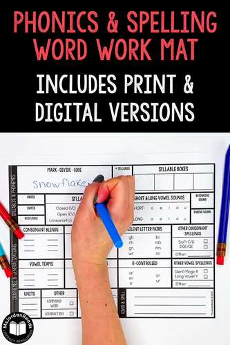 Phonics + Spelling Word Work Mat | Google Slides™ | Print + Digital