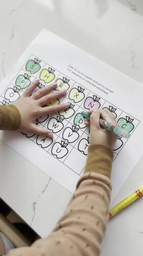 Autumn Leaves Uppercase Letter Order Sequencing Cut & Paste by ...