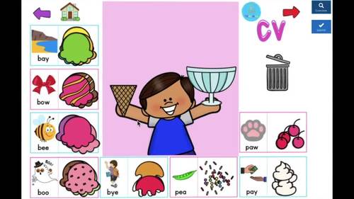 Apraxia Build a Sundae /Kid Summer Ice Cream / BOOM Cards | TPT