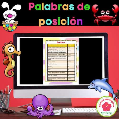 Bundle Spanish Positions words Craft games Palabras posición ...