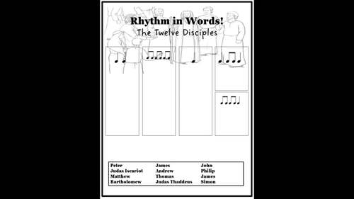 Rhythm in Words - Bible Edition. A Music and Bible Worksheet set