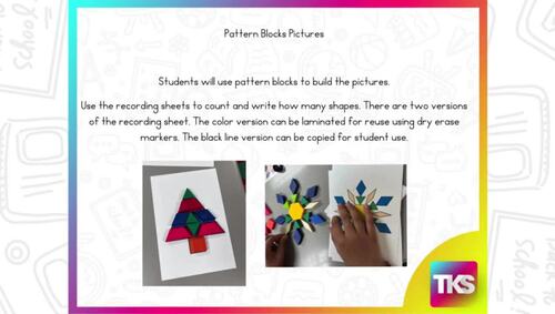 Build It Up! December Pattern Block and Counting Cube Mats | TPT