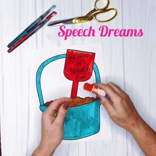 Speech Language Craft Activity Beach Bucket Summer Articulation | TPT