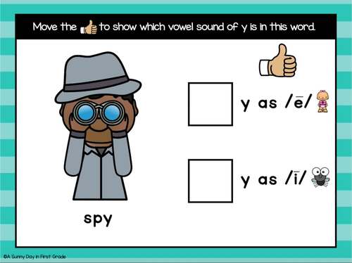 Vowel Sounds of Y for Google Slides™ by A Sunny Day in First Grade