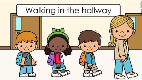 Classroom Routines & Expectations Visual Stories | Editable PowerPoint