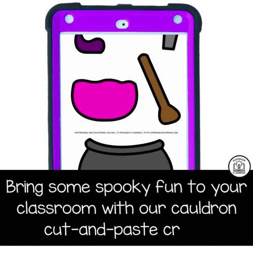 Halloween Cauldron Cut and Paste Craft with Visual Directions | TPT