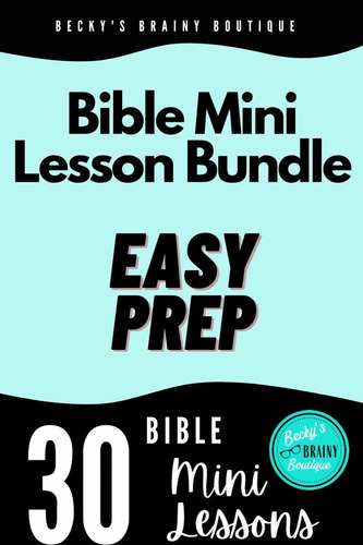 Bible Story Mini Lessons - MEGA BUNDLE by Becky's Brainy Boutique