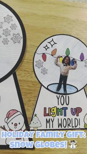 Family Snow Globe Holiday Gift Craft | Winter Keepsake Ornament Activity