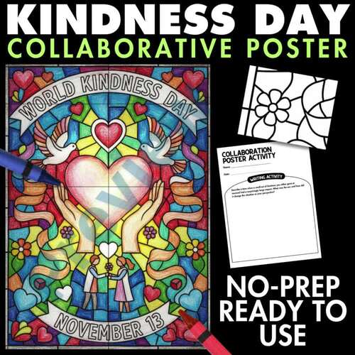World Kindness Day Activity Collaborative Coloring Poster Kindness Art ...