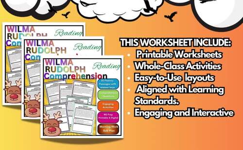 Wilma Rudolph Reading Comprehension Passages Nonfiction 3rd,4th,5th,6th ...