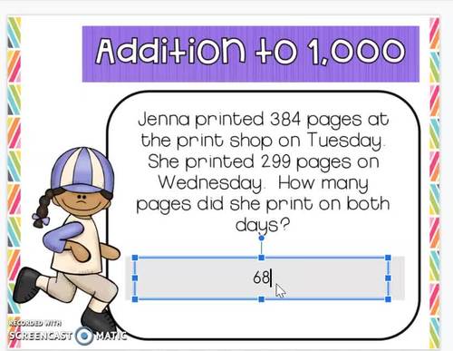 Addition with Regrouping to 1,000 Task Cards with Google Slides | TPT