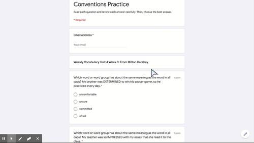 Grade 3 MyView Unit 4 Weeks 1-5 BUNDLE Google Forms Assessment Practice