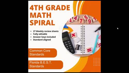 4th Grade Math Spiral Review by Math Radio | TPT