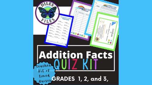 Timed Addition Facts Quiz Teacher Kit by Diles Files | TPT