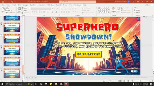 Superhero Showdown – Editable PowerPoint Quiz Game Template | TPT