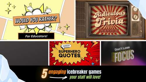 Staff Icebreaker Bundle | Teacher Professional Development | Staff ...