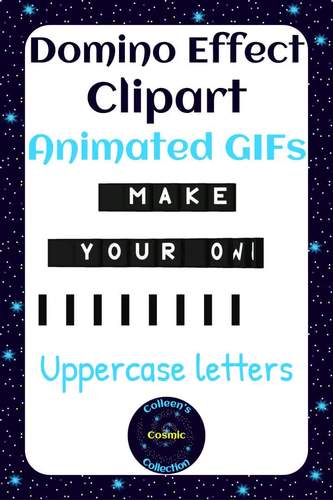 Domino GIFs - Animated Dominoes Clipart – Black with White Uppercase ...