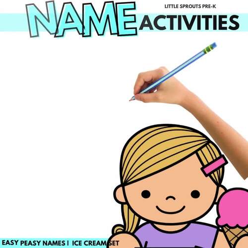 Preschool Summer Name Practice | Summer Editable Name Writing Worksheets