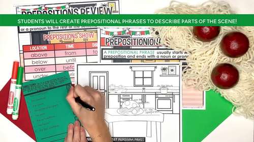 January Grammar Review Set the Scene BUNDLE by Amelia Capotosta | TpT