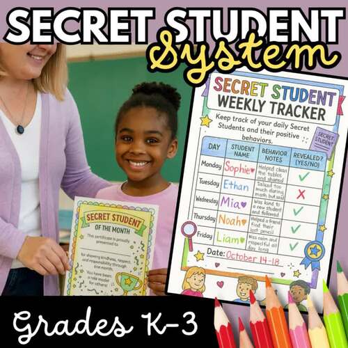 Secret Student System | Secret Student Certificate | Classroom ...